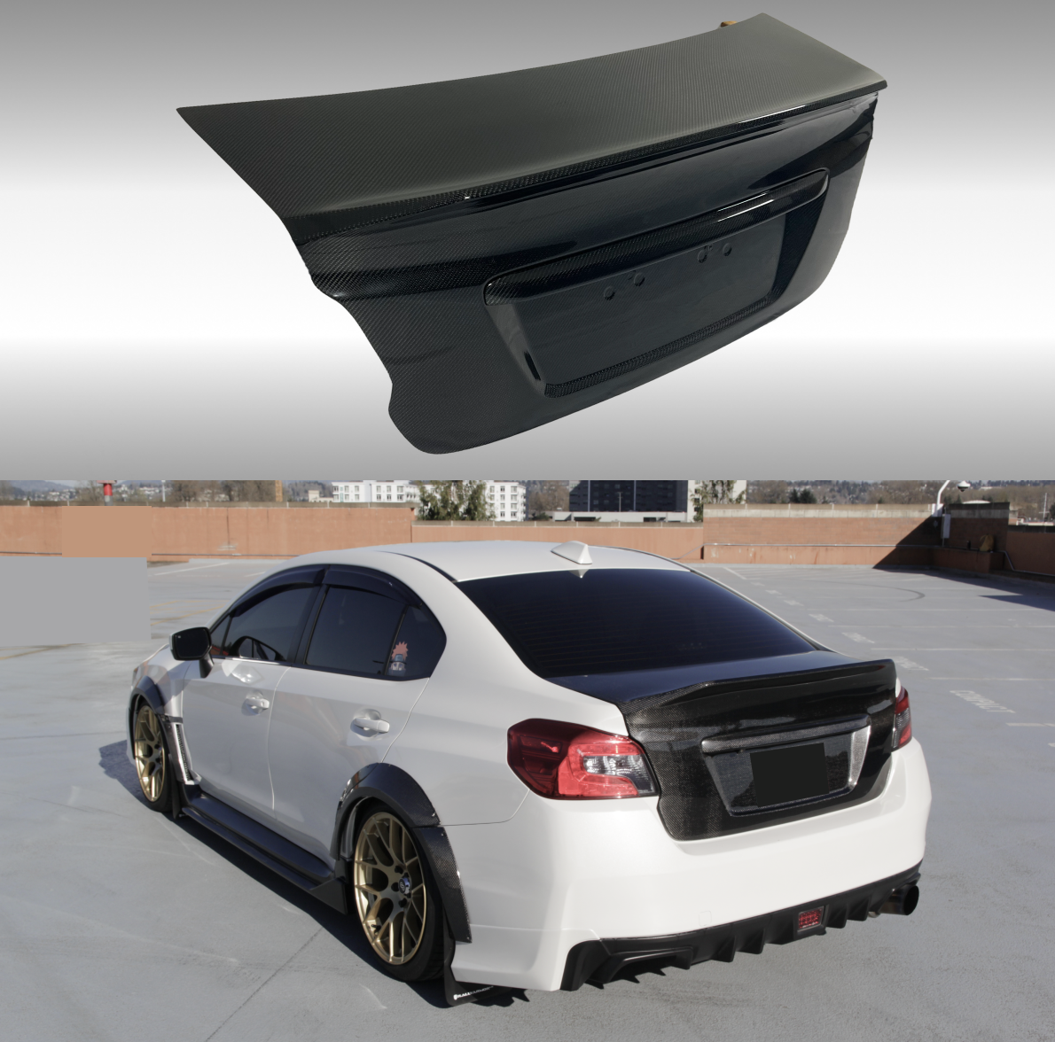 Subaru wrx carbon fiber trunk store
