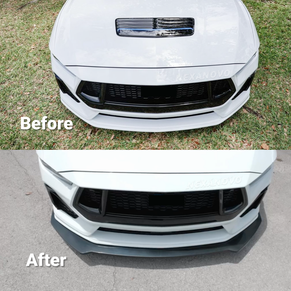 Front Bumper Lip Splitter for S650 Ford Mustang（2024+) NexaNovo
