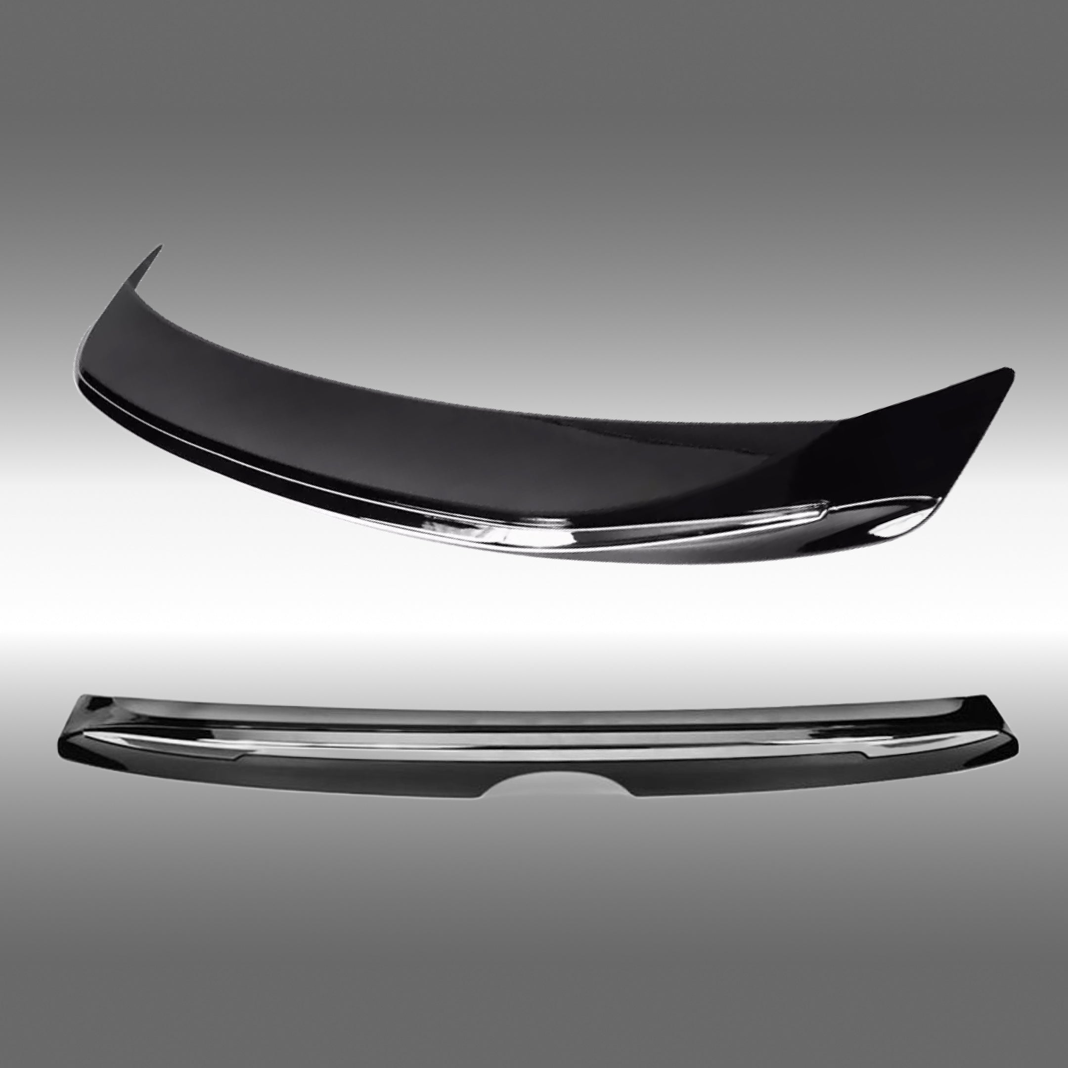 Toyota Camry Rear Trunk Spoiler Wing Gloss Black with Chrome Trim (201