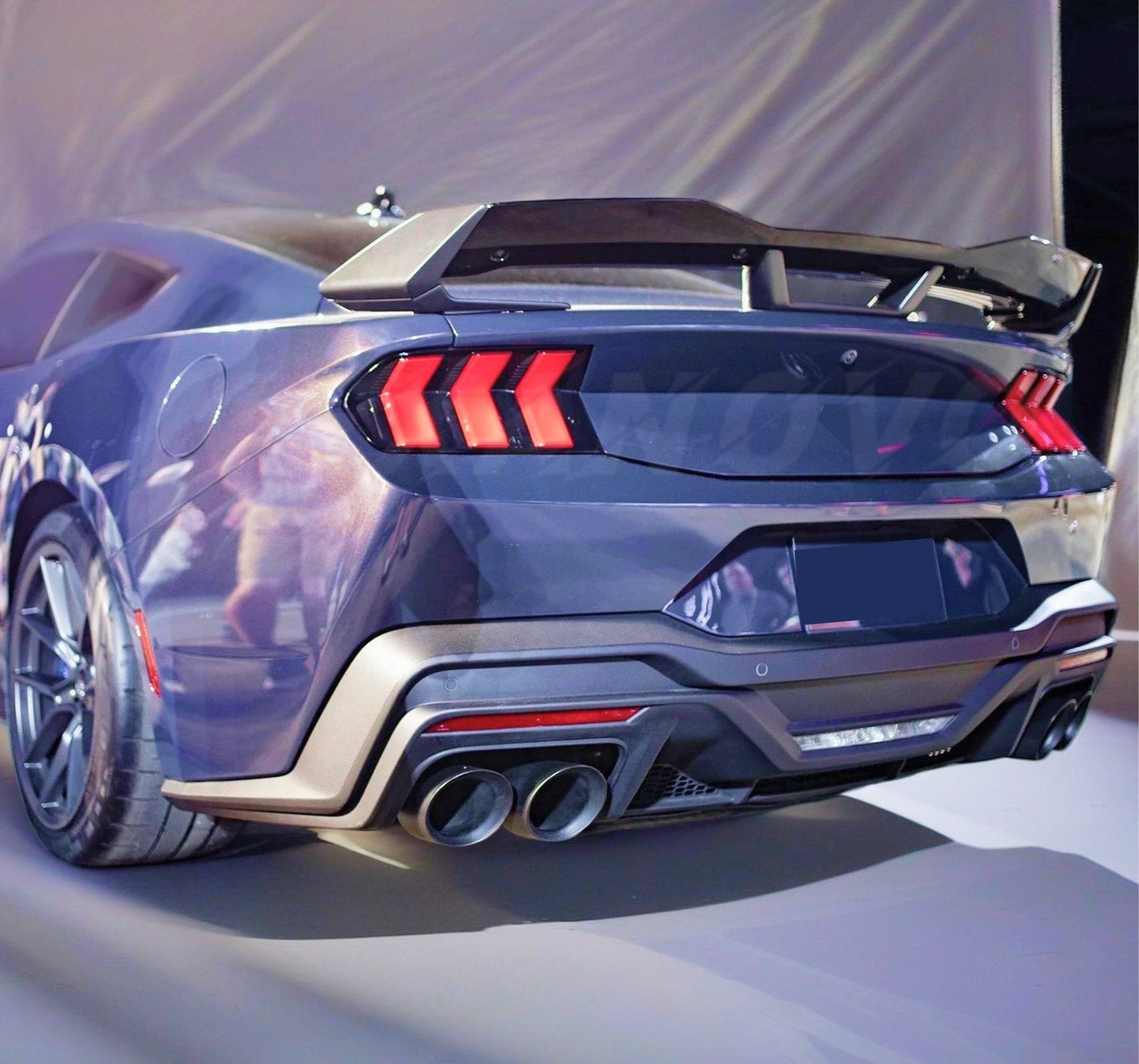 For Ford Mustang GT (2024-2025 Up) Dark Horse Style Gloss Black Rear ...