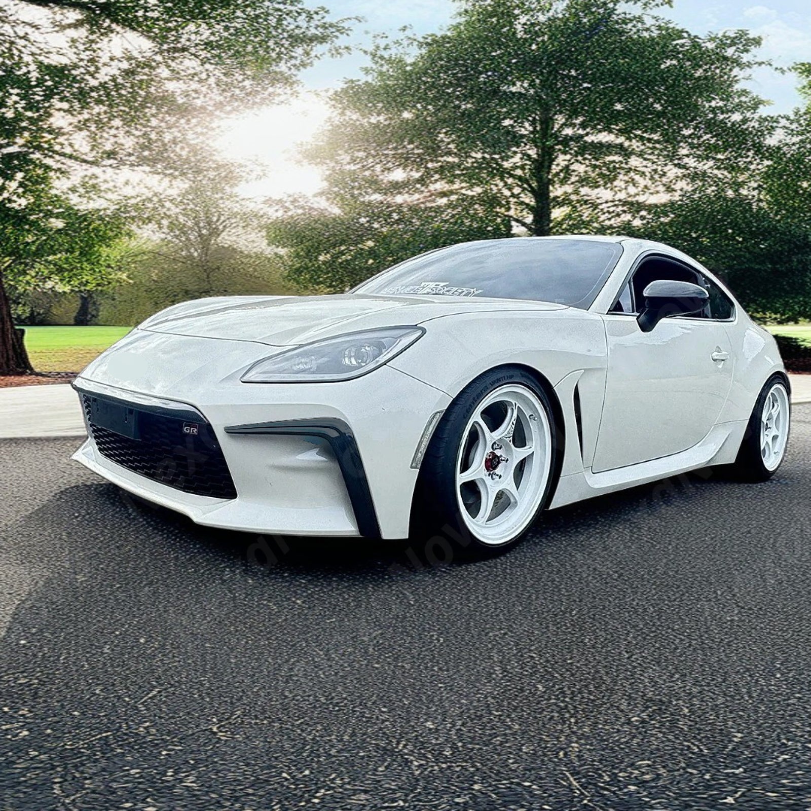 Fit For Toyota GR86 Black PU TS Style Front Garnish (2022-2025) NexaNovo