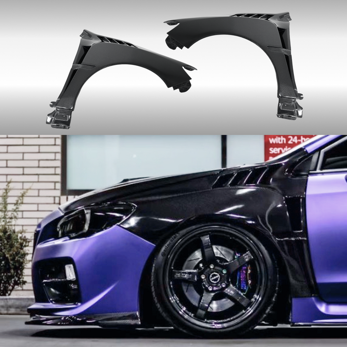 For 2015-2021 Subaru WRX STI Real Carbon Fiber Front Side Fender Panel
