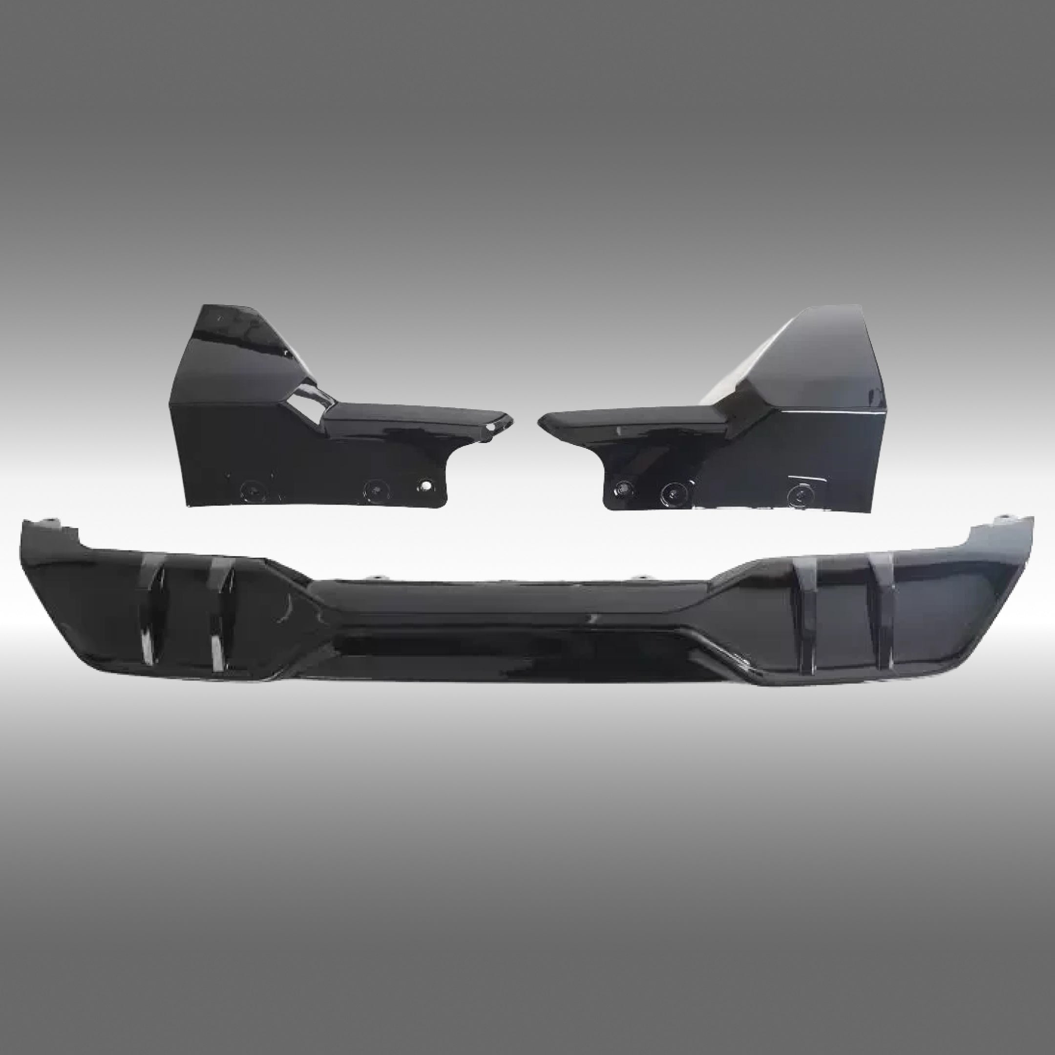 Gloss Black Rear Diffuser + Side Splitters Body Kit for BMW X5 (2019-2